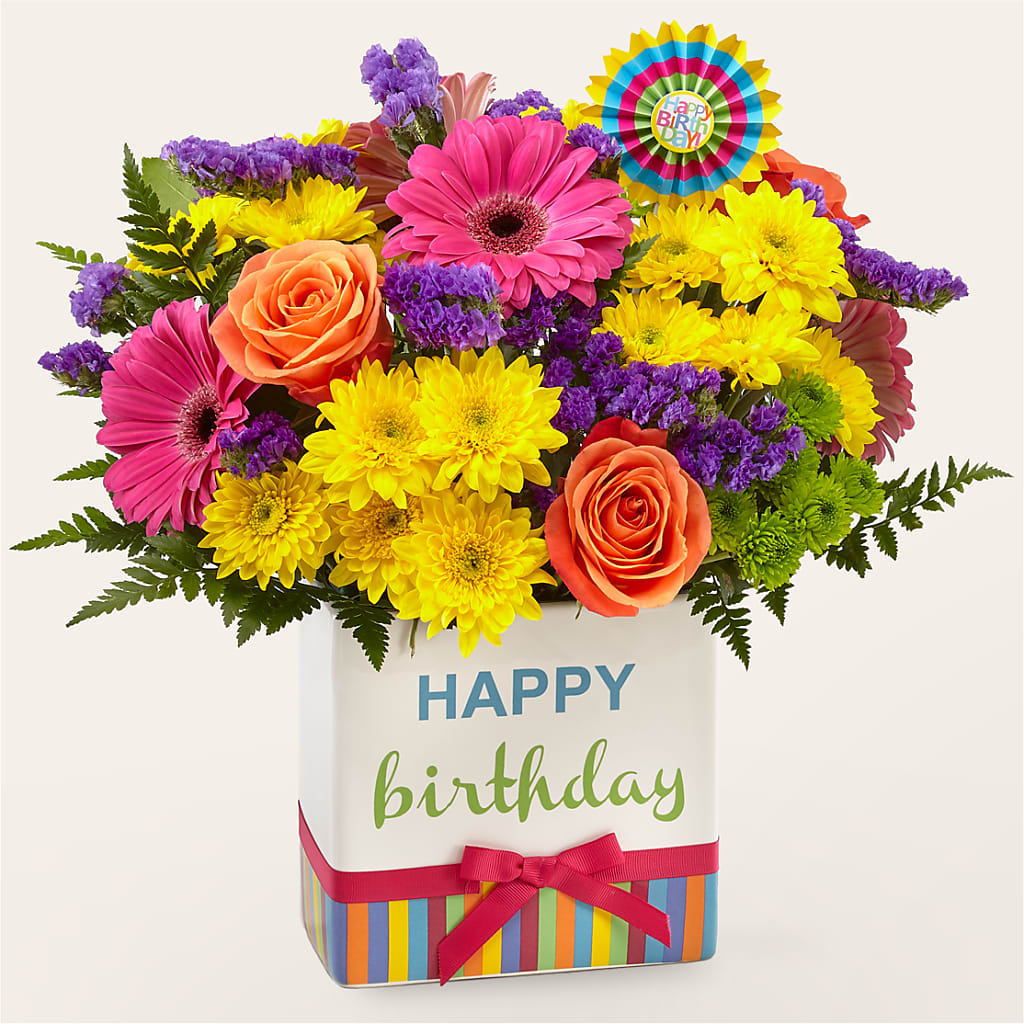 Birthday Brights Bouquet–Brea Florist